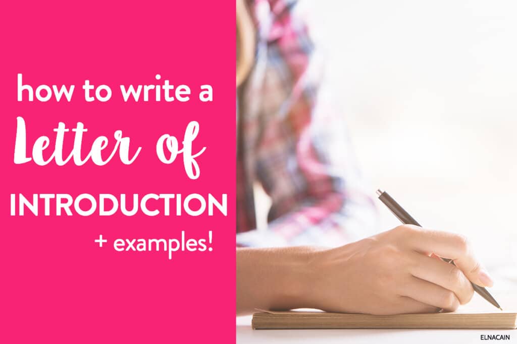 How To Write A Letter Of Introduction Your LOI Template Elna Cain