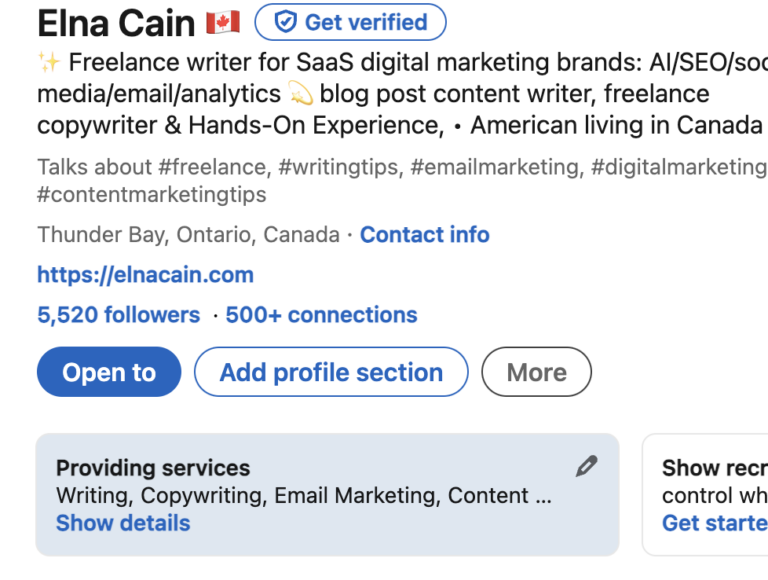 14 Top LinkedIn Profile Tips for Freelance Writers - Elna Cain